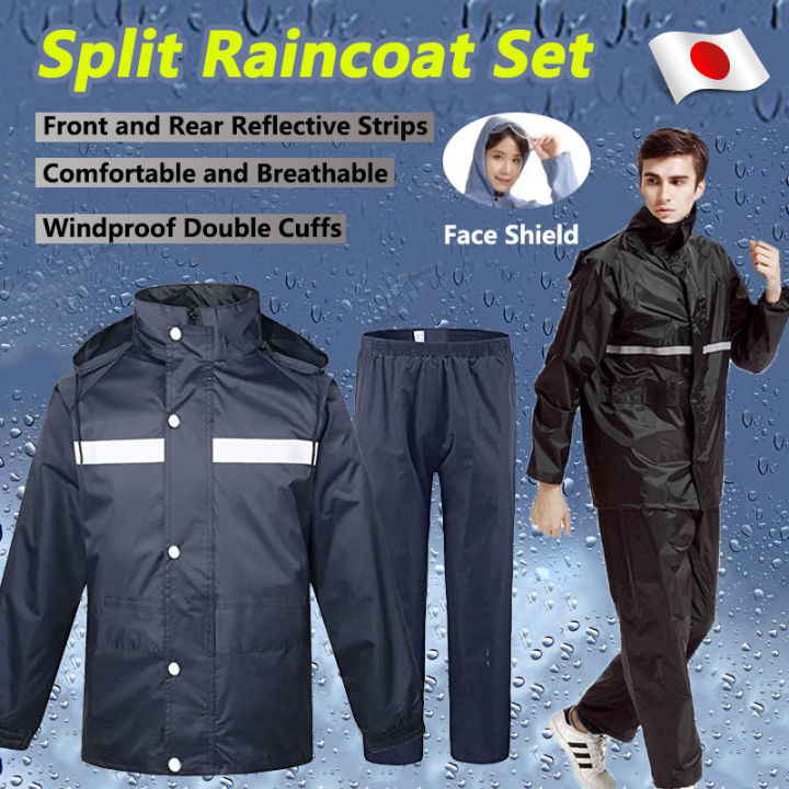 Raincoat Split Raincoat 2pcs Set and One-piece Raincoat with Face ...
