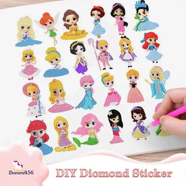 DIY Diamond Sticker Bead Painting Simple Art Craft for kids Pelekat ...