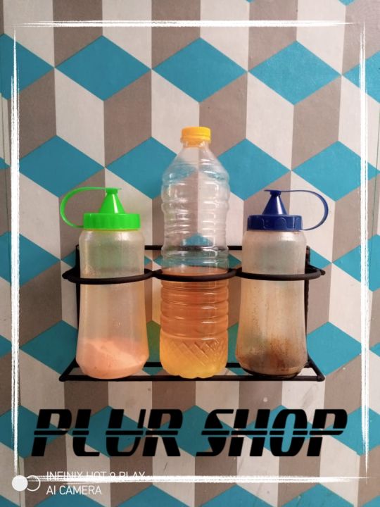 Rak botol tempel dinding 1L | Lazada Indonesia