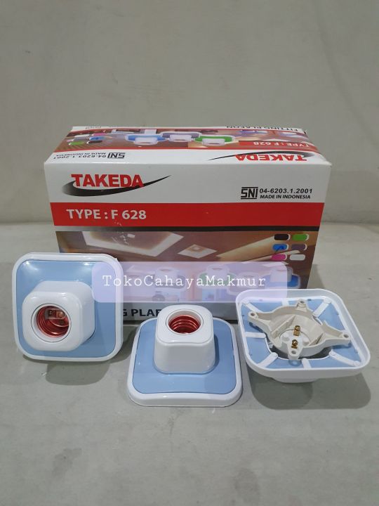 Fitting/Fiting/Rumah Lampu Plafon E27 Segi 4 Takeda / Fitting Plafon ...