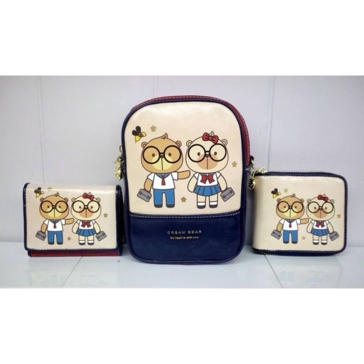 Cream Bear กระเป๋าตังค์ ครีมแบร์ แบรนด์แท้นำเข้า | Lazada.co.th