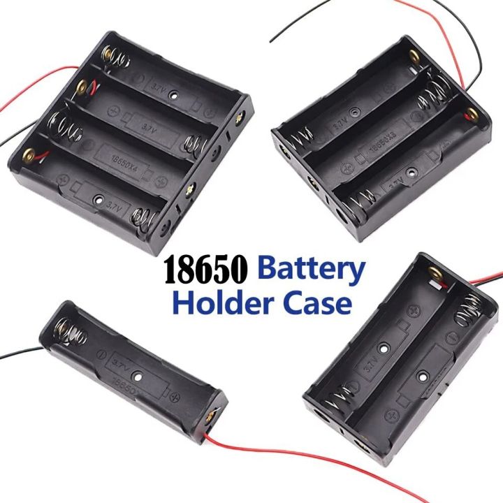 3pcs 18650 Battery Holder Box 1 Slot 3.7V Battery Storage Case 1/2/3/4 ...