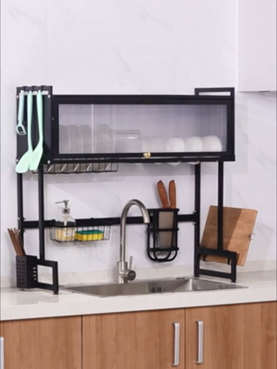 Kitchen Dish Rack Storage Cabinet above Kitchen Sink Drying Rack with ...