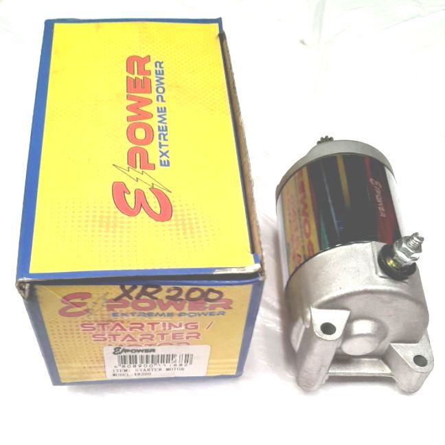 HONDA XR200, XLR200 STARTER MOTOR ASSEMBLY ("E-POWER" BRAND or "YOSHIDA" BRAND) (Depending on ...