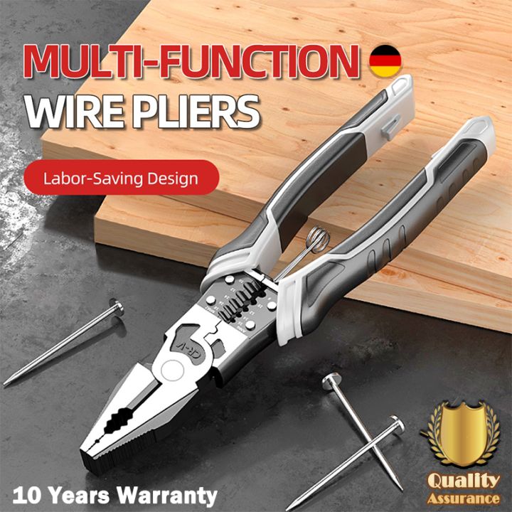 【German】9 inches Wire Pliers Multi-function Professional Industrial ...