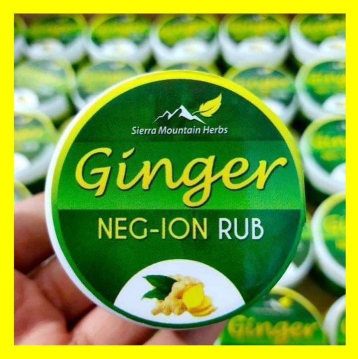 Ginger Neg-Ion Rub 25 grams for Body & Muscle Pains, Coughs & Cold and ...