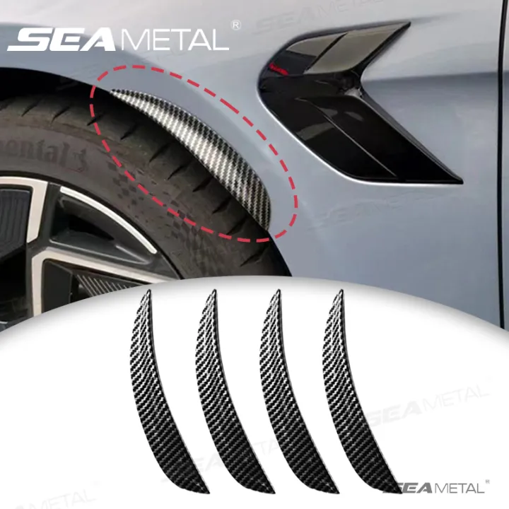 SEAMETAL 4Pcs/Set Car Wheel Eyebrow Arch Trim Side Fender Flare Strip ...