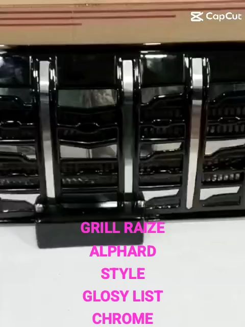 GRILL DEPAN TOYOTA RAIZE MODEL ALPHARD & APOLLO GLOSY HITAM | Lazada ...