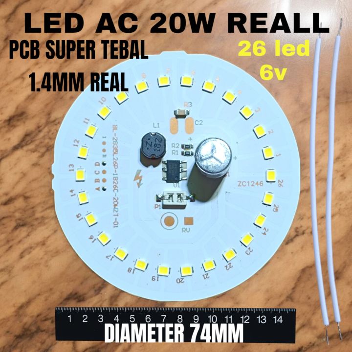 LED AC 20W REALL SUPER TEBAL PCB 1.4MM CAHAYA PUTIH | Lazada Indonesia