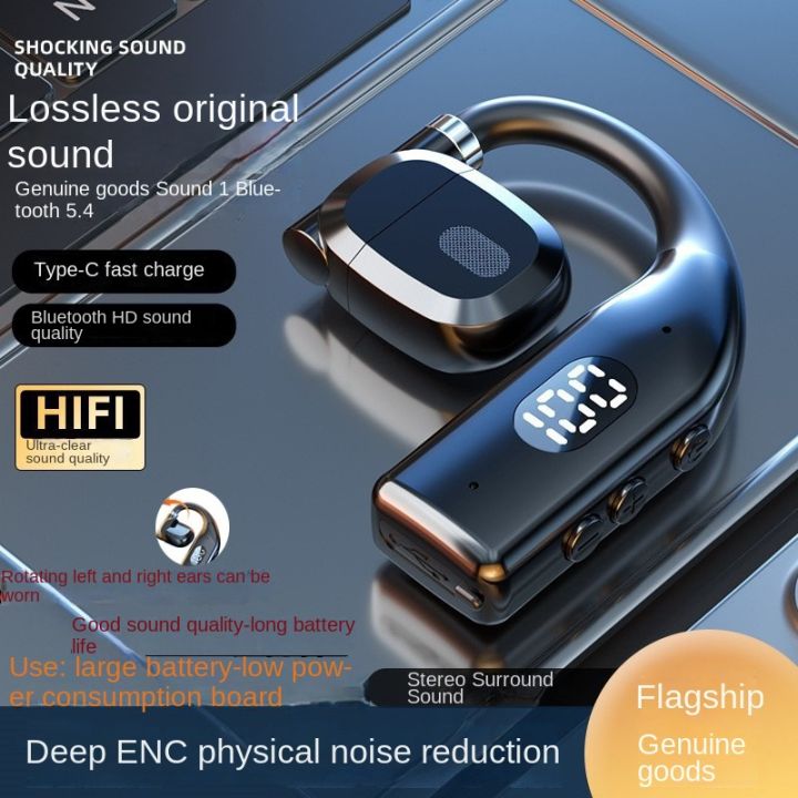 Ear-Mounted Bluetooth Headphones - Left & Right Ear Rotatable, Large ...