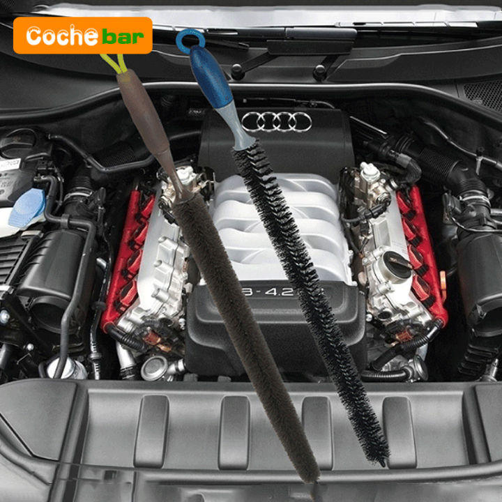 Car Wash Long Handle Brush Multi-Function Engine Cleaning Brush ...