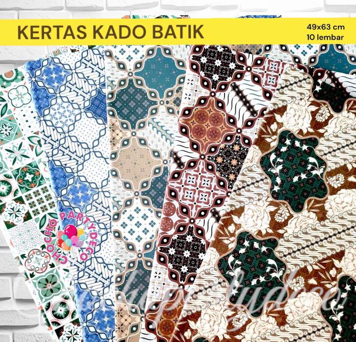 KERTAS KADO BATIK ISI 10 / Kertas Kado BATIK | Lazada Indonesia