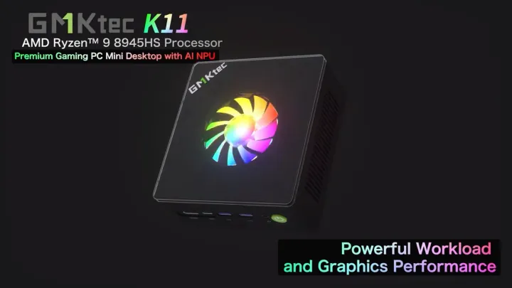 GMK K11 MINI PC AMD Ryzen 9 8945HS DDR5 5600MHz OCULINK Windows 11 Pro ...