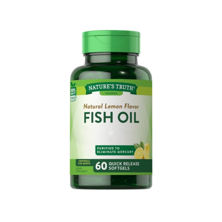 Nature'S Truth Lemon Flavor Fish Oil 60Softgels เนเจอร์ทรูธ เลมอนเฟล ...