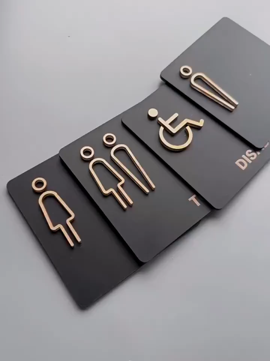 Creative Washroom Signage Men's and Women's Bathroom Signage Acrylic ...