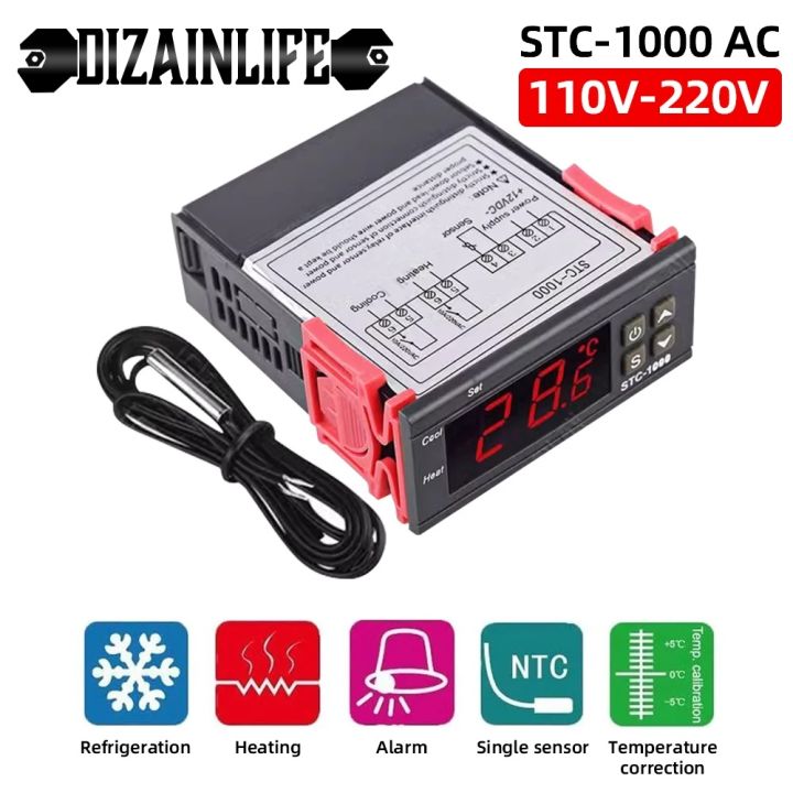 STC-1000 LED Digital Temperature Controller Thermostat for Incubator Refrigerator ...