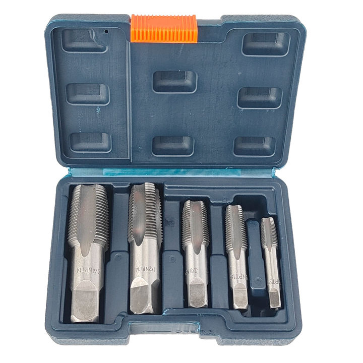 5-Piece NPT Pipe Tap Set, Professional Pipe Taps Set, Precision ...
