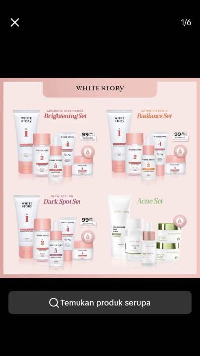 Kemasan Baru WHITE story brightening set & barrier || paket perawatan ...