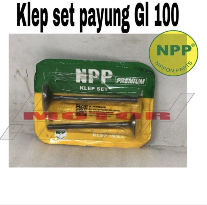 KLEP SET PAYUNG KLEP VALVE IN DAN EX MERK NPP PREMIUM MOTOR GL 100 ... KLEP SET PAYUNG KLEP VALVE IN DAN EX MERK NPP PREMIUM MOTOR GL 100 ...