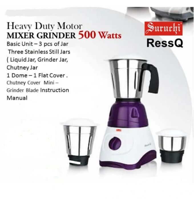 SURUCHI BLENDER / MIXER GRINDER RESSQ ORIGINAL 💯 | Lazada