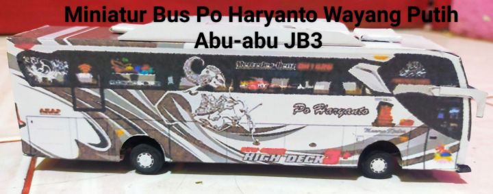 Miniatur Bus Papercraft Haryanto Wayang Putih Abu-abu JB3 | Lazada ...