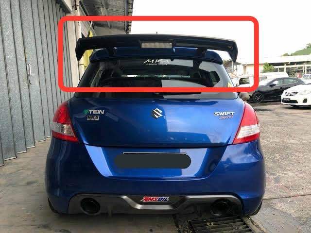 Spoiler Monster Wing for Hatchback Cars Mirage Yaris Swift Picanto Etc ...