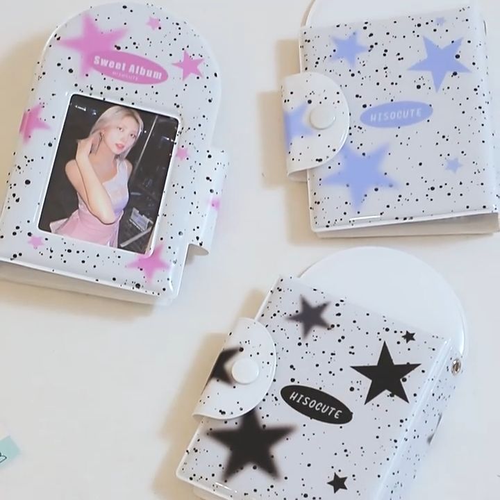 Hisocute สแควร์กลวงปุ่มสแน็คบัลบั้มเก็บการ์ดขนาดเล็กสามนิ้วอัลบั้มการ์ด ...