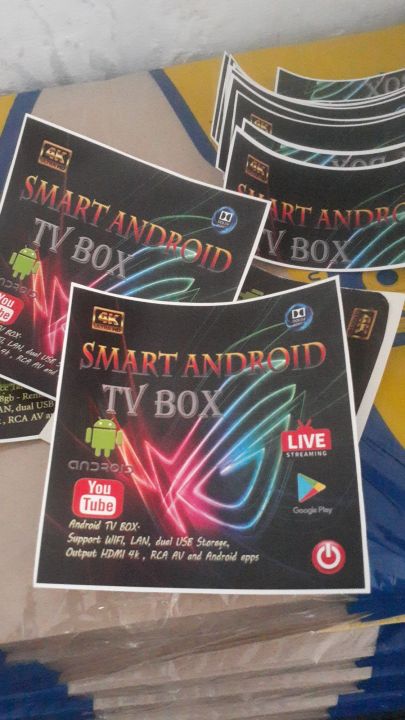 stiker STB android tv universal zte b760h b860h v1 V2 v5 10x10 cm ...