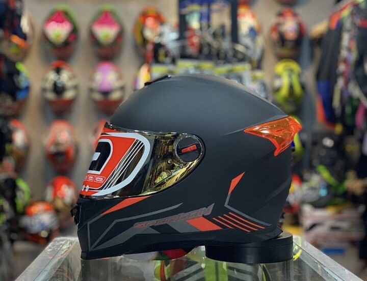 ID Helmet Spartan Full face Day or Night Visor Revo Lens FREE SHIPPING ...
