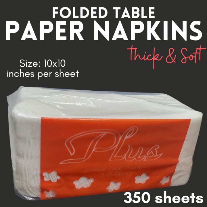Folded Table Paper Napkins Big Size 350sheets | Lazada PH