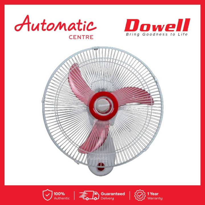 Dowell WF3-248AS 16-inch Wall Fan with Thermal Fuse and Oscillation ...