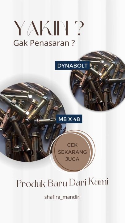 Dynabolt M8/Baut Beton/Dyna bolt M8 x48 isi 2 set | Lazada Indonesia