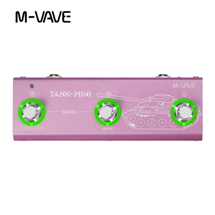 M-VAVE TANK MINI Guitar Bass Multi-effects Pedal, Adjustable Effects Chain AMP IR Importable ...