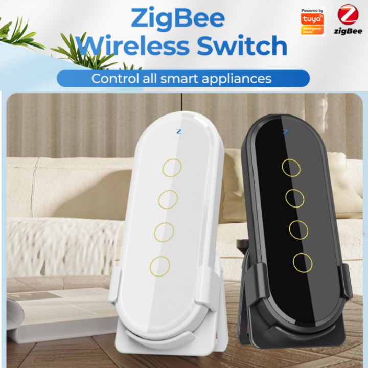 Tuya ZigBee Wireless Smart Home Scene Switch Light Touch Light 4 Gang 12 Scene Touch Light ...