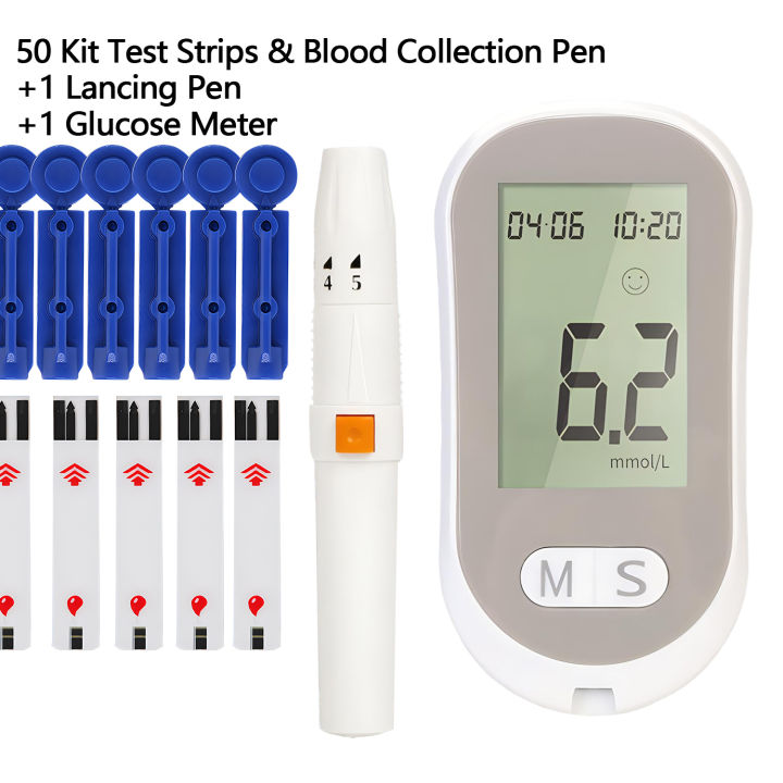 Blood Glucose Meter Glucometer Diabetes Medical Devices with 50 Pcs ...
