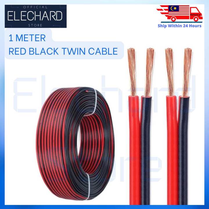 1 Meter Red Black Twin Cable 22AWG 20AWG 18AWG 17AWG 16AWG 14AWG Electric Electrical Wire Power ...
