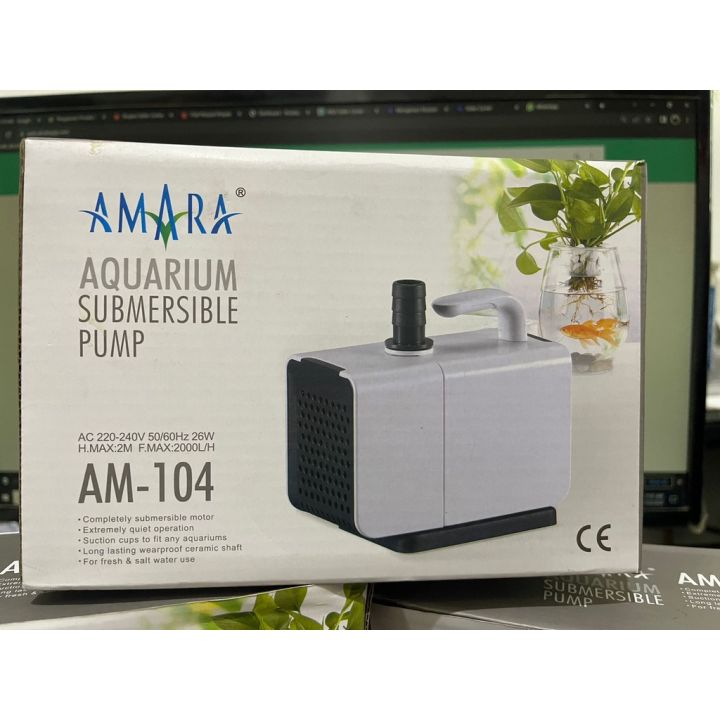 AMARA AM 104 AM104 POMPA AIR CELUP AQUARIUM WATER PUMP KOLAM IKAN | Lazada Indonesia
