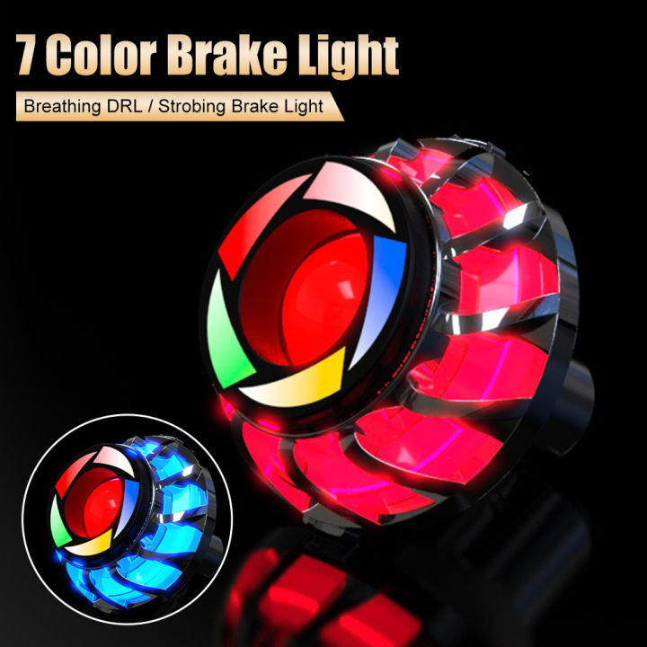 Motorcycle Brake Light Universal 12V LED Angel Eye Flasher Brake Tail ...