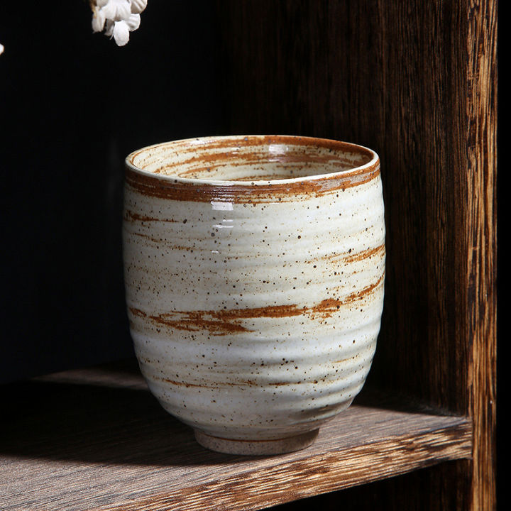 Japanese Style Large Handmade Ceramic Tea Cup Coarse Porcelain Coffee ...