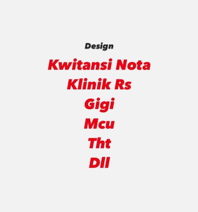 Design kwitansi Nota Gigi Rumah Sakit Klinik | Lazada Indonesia