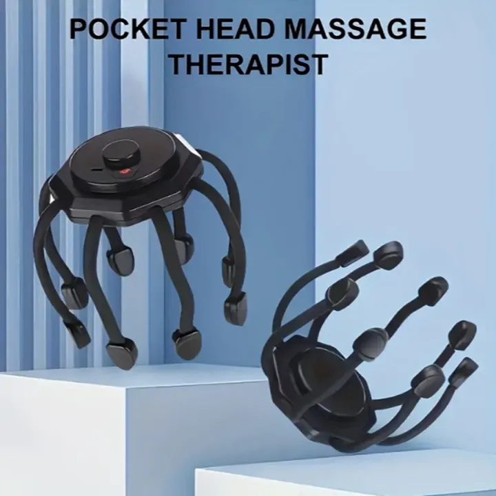 Rechargeable octopus head massager, deeply relax the scalp, perfect ...