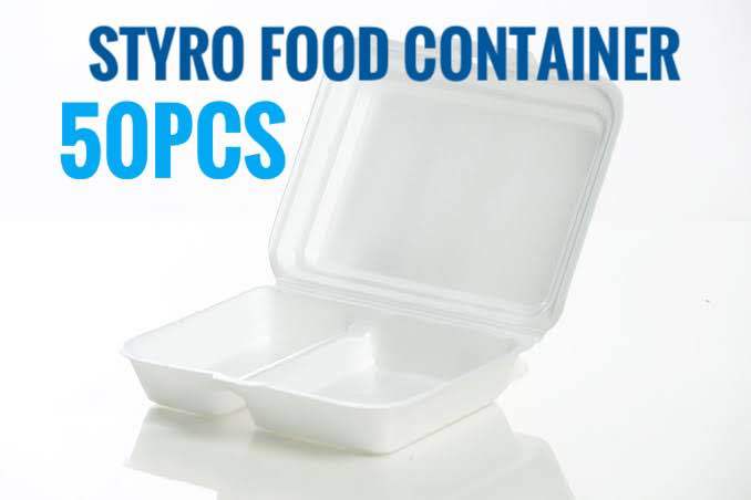 50pcs Styro Lunch Box Food Container | Lazada PH