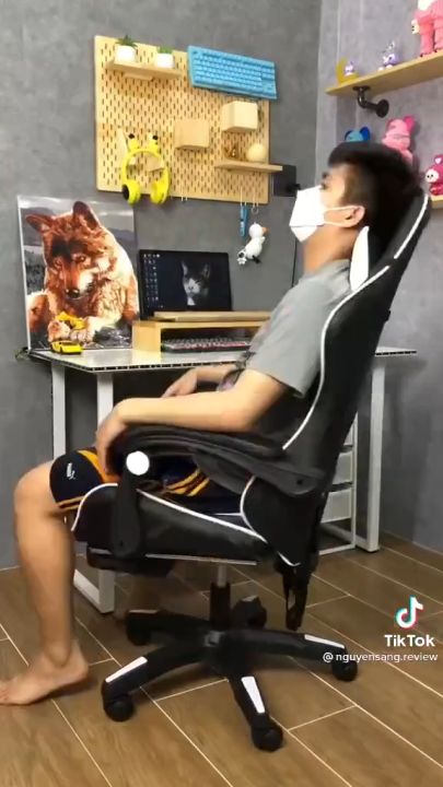 Ghế gaming ATAS A1 ghế game da cao cấp - Chân đế xoay - Có giá đỡ chân ...