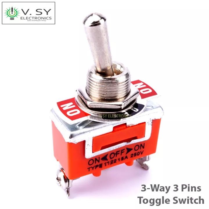 Heavy Duty ON OFF ON 3 PINS 3 Way Metal Toggle Rocker Power Switch 15A ...