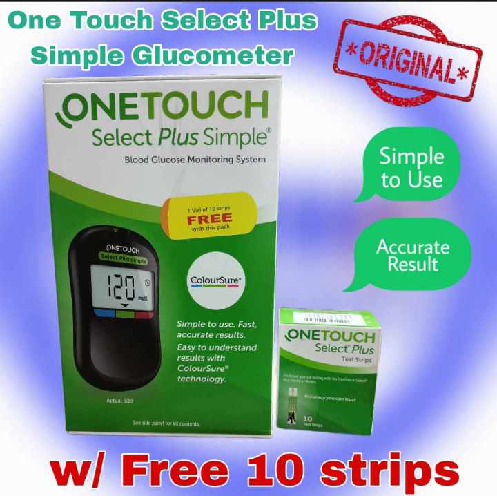 One Touch Select PLUS Simple Glucometer (complete set) | Lazada PH