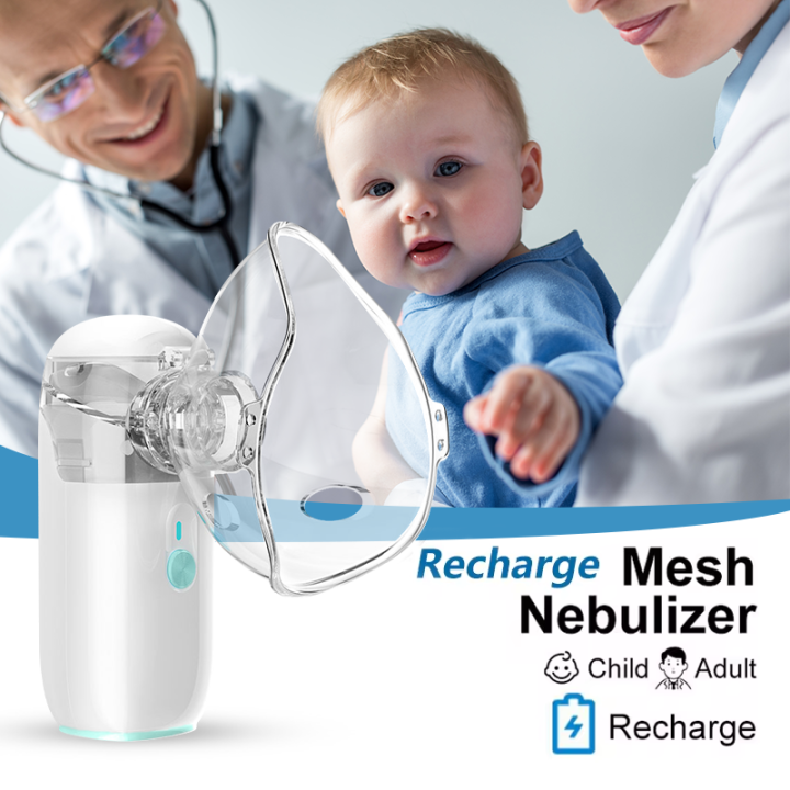 AiQUE Silent 3.7μm Nebulizer Mini Portable Medical Ultrasound Inhaler ...