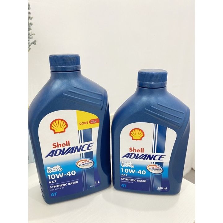 Shell Advance Ax7 800ml | 1L ( 10w-40 ) oil | Lazada PH