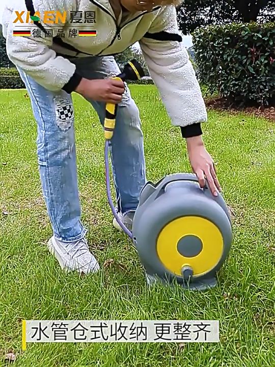 10m/20m Garden Hose Reel Stand, Stackable Hose Storage Rack for ...