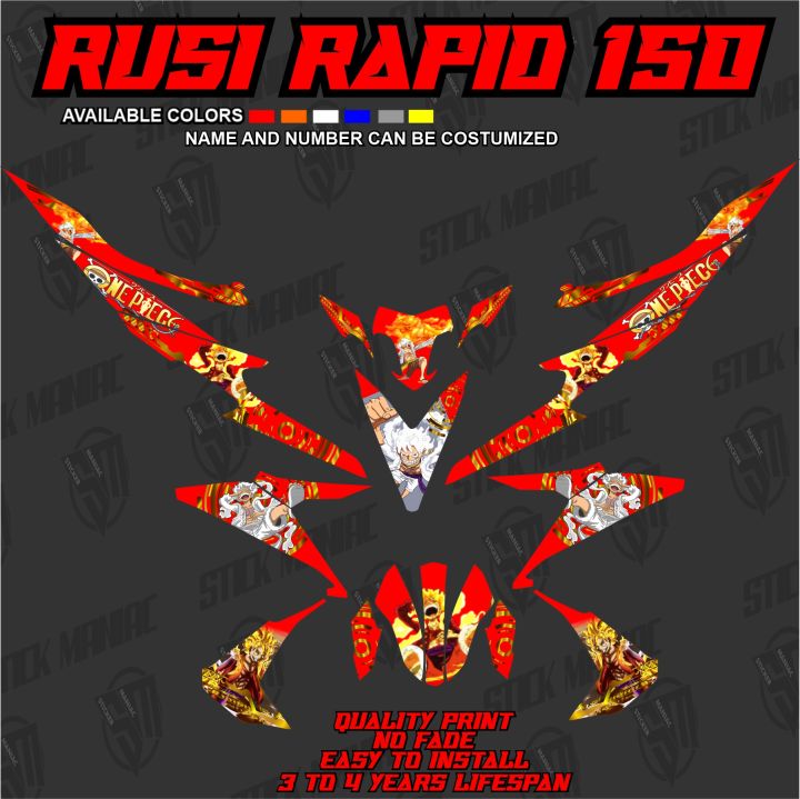 Rusi Rapid 150 decals sticker, laminated | Lazada PH