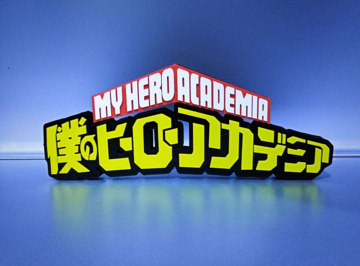 3d Printed logo -My Hero Academia Anime logo Display For Collectible ...